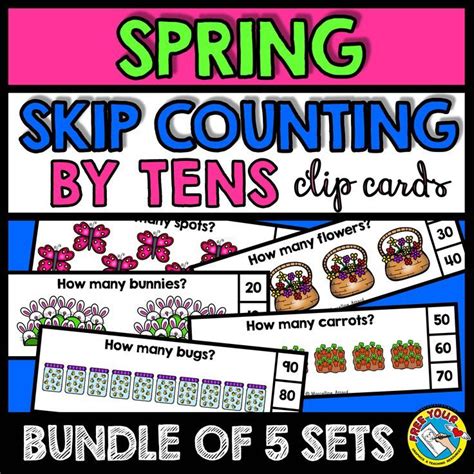 SKIP COUNTING TASK CARDS COUNTING BY TENS COUNT AND CLIP NUMBERS TO This Hands On