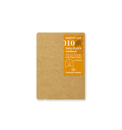 Travelers Passport Notebook 010 Kraft Paper Folder Refill The