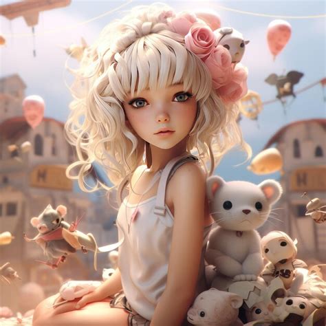 Premium Photo Cute 3d Girl Adorable And Trendy 3d Character For Your