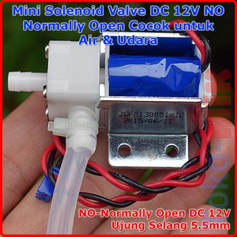 Jual Mini Solenoid Valve Kran Air Udara Selenoid No Normally Open Dc