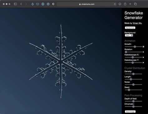 Snowflake Generator By Vivian Wu Math Tool Abakcus