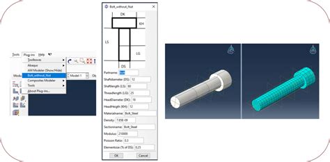 Rsg Dialog Builder In Abaquscae Generation Of Screws Plm Blog