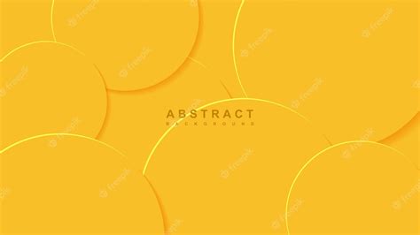 Premium Vector Abstract Background With 3d Circle Yellow Papercut Layer