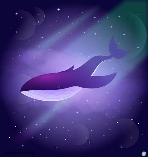 우주 고래 일러스트 Ai 무료다운로드 Free Space Whale Vector Urbanbrush 고래 배경 일러스트레이션