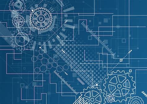 추상적 인 기술 배경입니다 푸른 빛 프리미엄 벡터