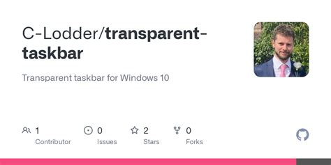 GitHub C Lodder Transparent Taskbar Transparent Taskbar For Windows