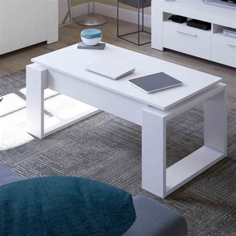Mesa De Centro Elevable Alban Color Blanco Tu Mesita Promartpe Promart
