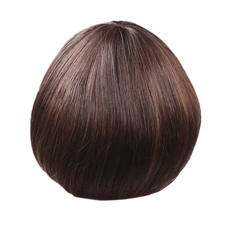 Black Bob Synthetic Wig Straight Hair With Natural Shine Heat Resistant
