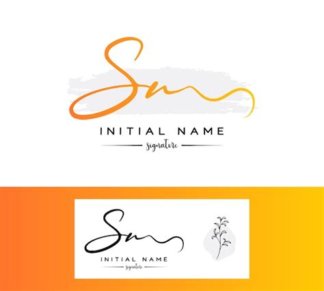 Premium Vector Sn S N Initial Letter Handwriting And Signature Logo