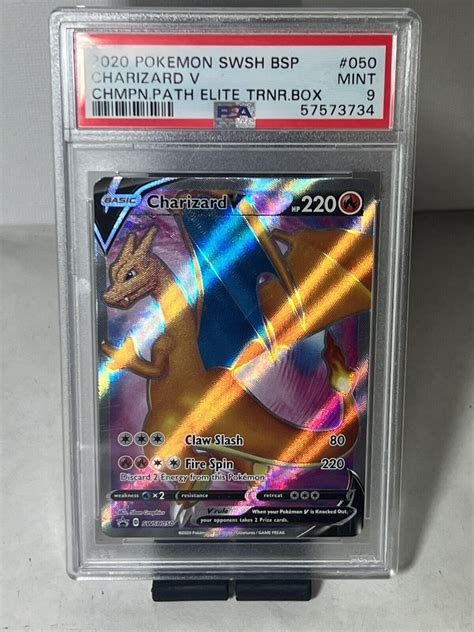 Pokemon Swsh Black Star Promo Charizard V Champions Path Psa Values Mavin