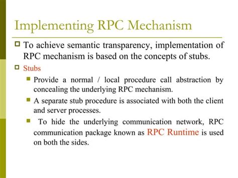 Remote Procedure Calls Ppt