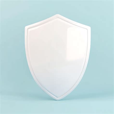 White Sheild 3d Isolated On A White Background Premium Ai Generated Image