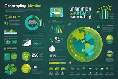 Premium Photo Sustainable Digital Marketing Metrics Infographic