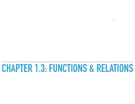 Chapter Notes CHAPTER FUNCTIONS RELATIONS OBJECTIVES ½ In this lecture we will Studocu