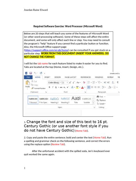 Exercise1 Word Spr23 Pdf Microsoft Word Career And Growth