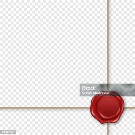 벡터 3d 현실적인 빈티지 편지 스탬프 왁스 씰 로프 크로스 스트링 왁스 왁스 우표 품질 인증서 라벨 봉투 문서 각인 휘장 태그 보증 비밀 서명 라벨 0명에 대한 스톡 벡터