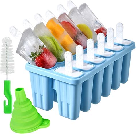 Vikakiooze Silicone Ice Pop Molds Easy Release Ice Cream Mold