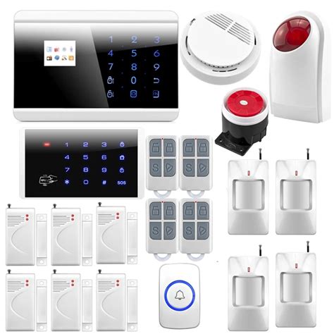Touch Screen Keypad Panel LCD Display Wireless Siren GSM PSTN SMS Home Security Burglar Alarm