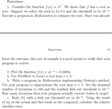 Program Exercises 1 And 2 From Section 13 Newtons