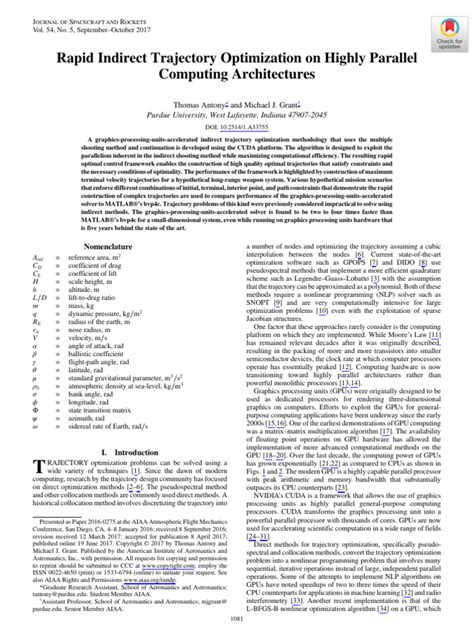 Antony Grant 2017 Rapid Indirect Trajectory Optimization On Highly Parallel Computing