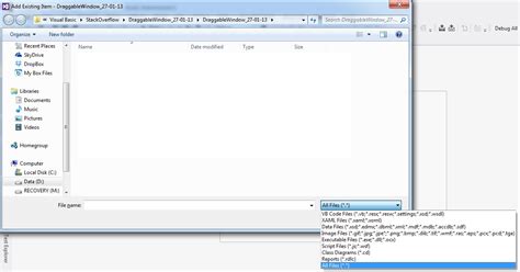 Vb Net How Do I Add A Custom Text File To A Visual Studio Project