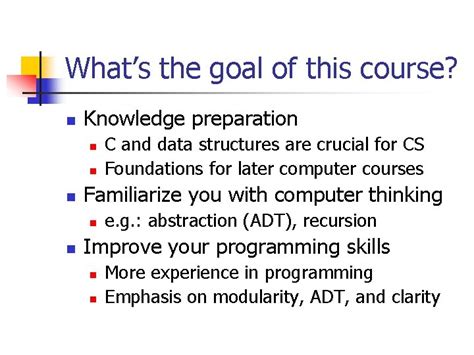 Overview C And Data Structures Baojian Hua Bjhuaustc