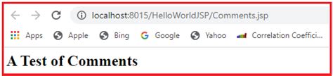 Jsp Comments Xml Jsp And Java Based Dot Net Tutorials