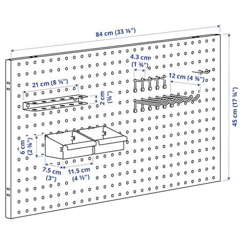 Bror 20 Pieces Pegboard Set Black Ikea