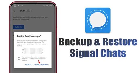 How To Backup Restore Signal Chats On Android
