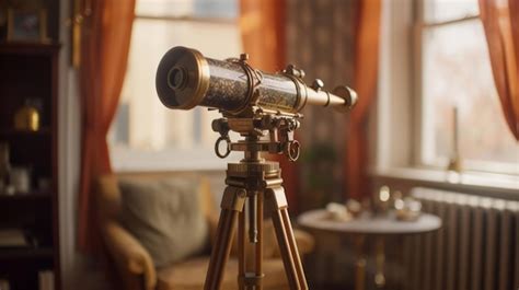 Premium AI Image | Amateur telescope in the room Generative AI