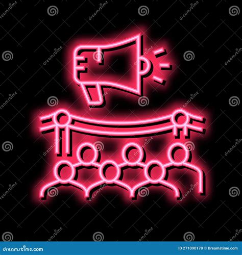 Event Introduction Neon Glow Icon Illustration Stock Vector