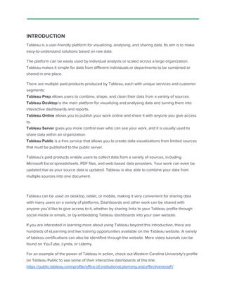 Tableau Tutorial Pdf With Proper Guidance PDF Tableau Tutorial Pdf With Proper Guidance PDF