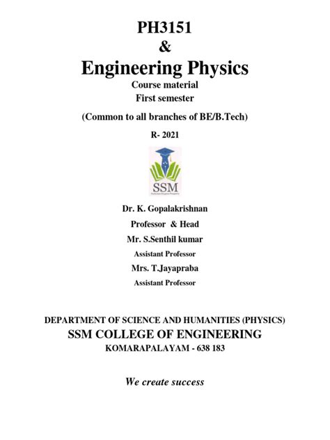 Ph3151 Engineering Physics Unit 1 30 Pdf Rotation Around A Fixed