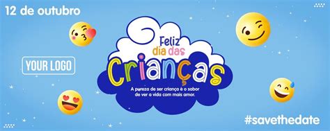 Feliz Dia Das Crianças Banner De Mídia Social Para Campanha De