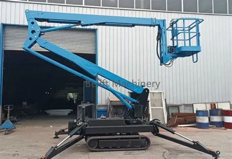 300kg Compact Crawler Boom Lift Electric Lifting Scaffold Tracked Boom
