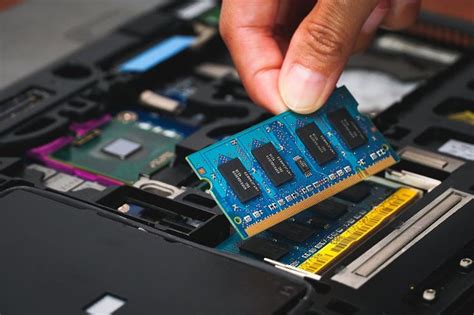 Laptop Repair Engineer Pc Computer And Motherboard Install Random Access Memory Ram Memory