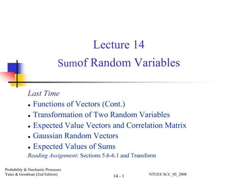 PPT Lecture Sum Of Random Variables PowerPoint Presentation Free Download ID