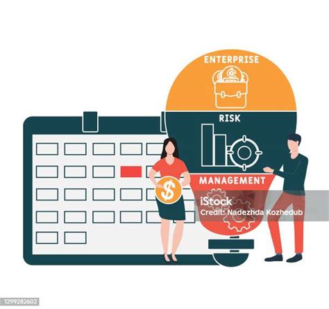 사람과 플랫 디자인 Erm 엔터프라이즈 위험 관리 약어 비즈니스 개념 배경 금융에 대한 스톡 벡터 아트 및 기타 이미지 금융 남자 남자 사업가 Istock
