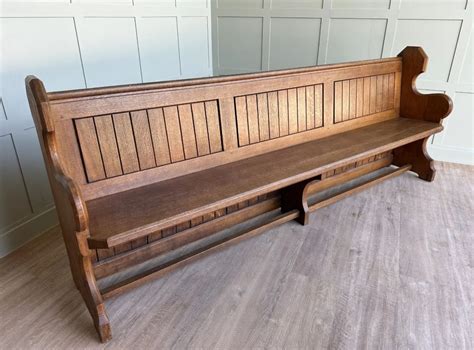 Antique Church Pew Solid Oak Antique Church Pew Reclaimed Materials
