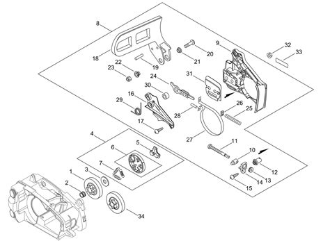 Echo Cs 362wes 38000001 To 38999999 Chain Brake Lawn And Turfcare
