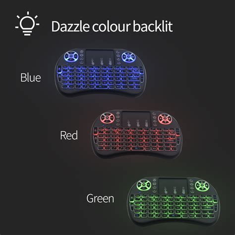 wireless mini keyboard mouse touchpad 2 4g free drive with backlight