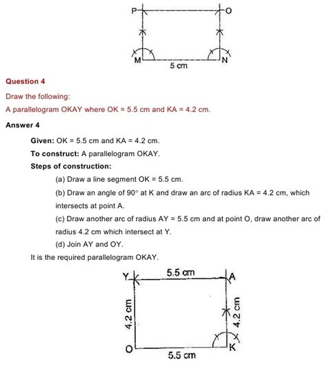 NCERT Solutions For Class 8 Mathematics Chapter 4 Practical Geometry