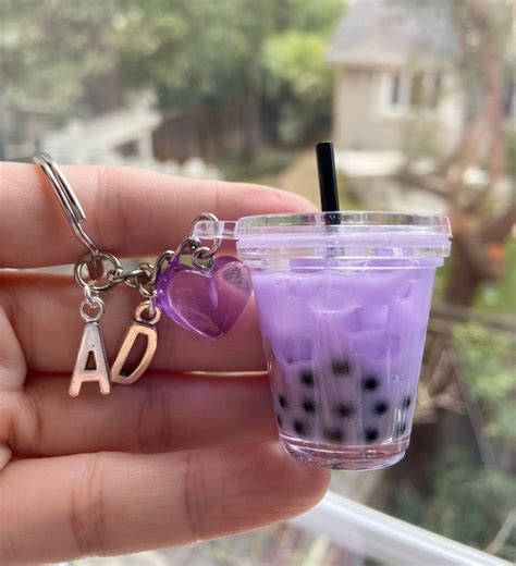 Boba Tea Keychain Personalized T For Her Bubble Tea Keychains Christmas T Boba Lover