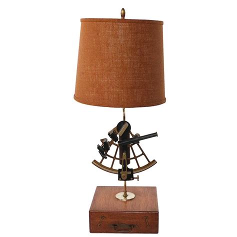 Pr Vintage Rustic Sextant Table Lamps C1970s Chairish