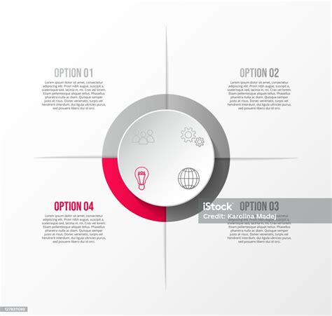 아이콘이 있는 비즈니스 인포그래픽입니다 순서도 벡터 3차원 형태에 대한 스톡 벡터 아트 및 기타 이미지 3차원 형태 4 4가지 개체 Istock
