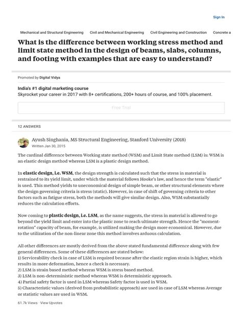 What Is The Difference Between Working Stress Method And Limit State