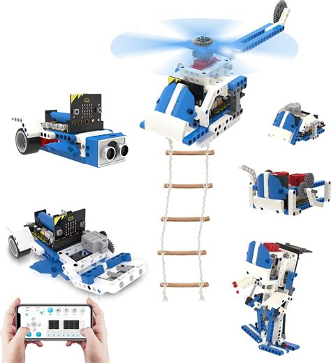 Yahboom Microbit Kit De Robot De Bloques De Construcción 16 En 1