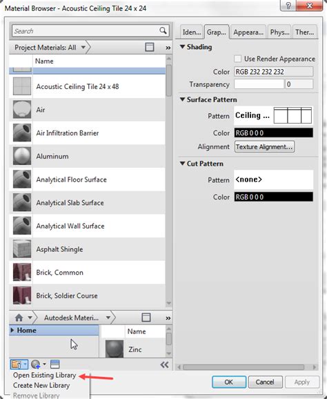 Revit 2019 How To Use Unlock Locked Material Libraries Autodesk Community