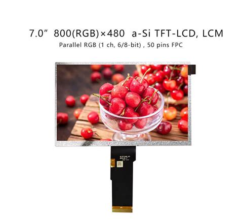 GT070WVM N10 7 Inch 800x480 RGB Interface LCD Panel For Industrial YOURITECH