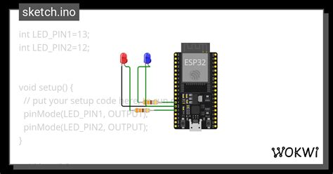 2led 8nov2024 wokwi esp32 stm32 arduino simulator